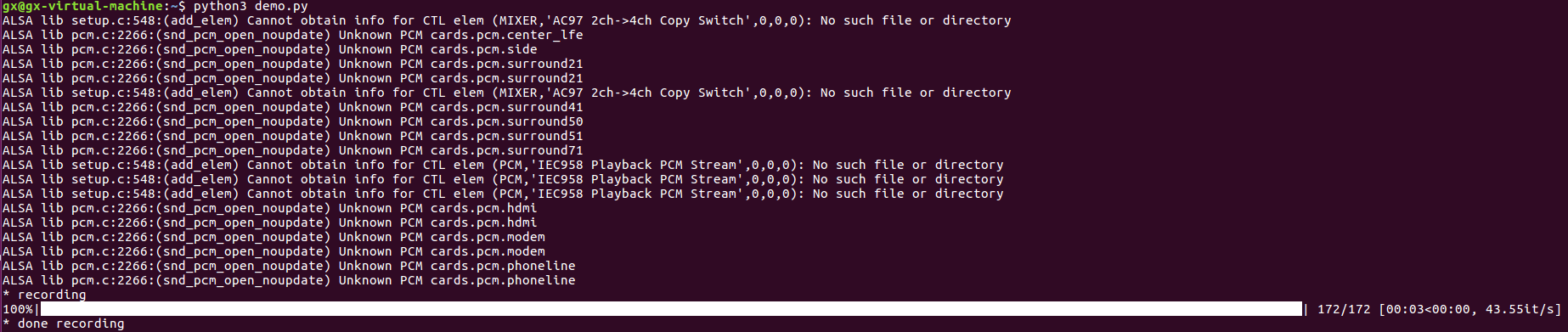 ubuntu OSError:[Errno-9996] Invalid input device（Ubuntu安装pyaudio踩的坑）_oserror: [errno -9996 ...