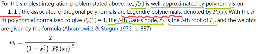 Gauss型（Gaussian quadrature）求积公式和方法_gauss– legendre quadrature-CSDN博客