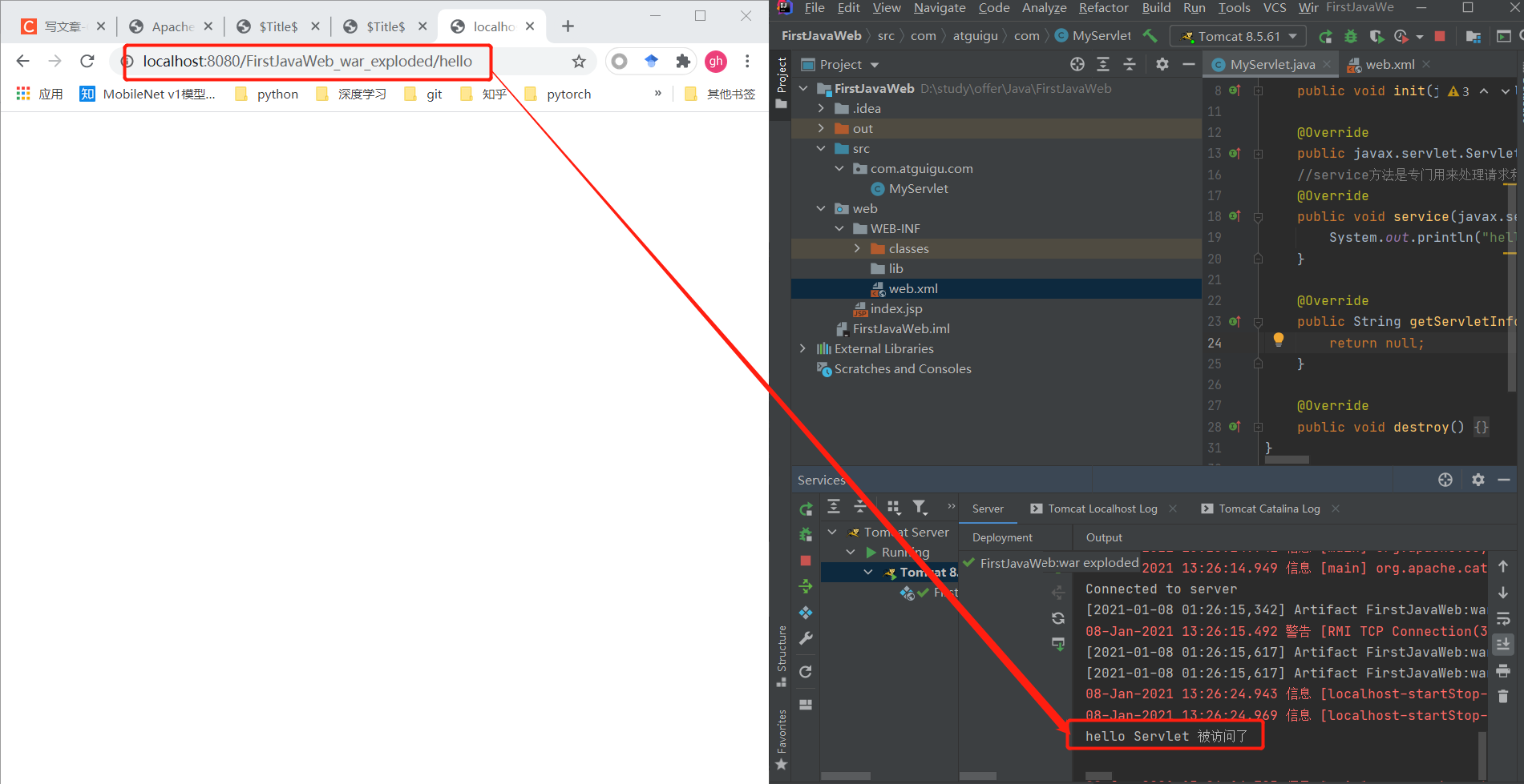 tomcat安装+idea2020.2及其以上版本创建一个Servlet （JDK1.8）_jdk1.8 servlet-CSDN博客