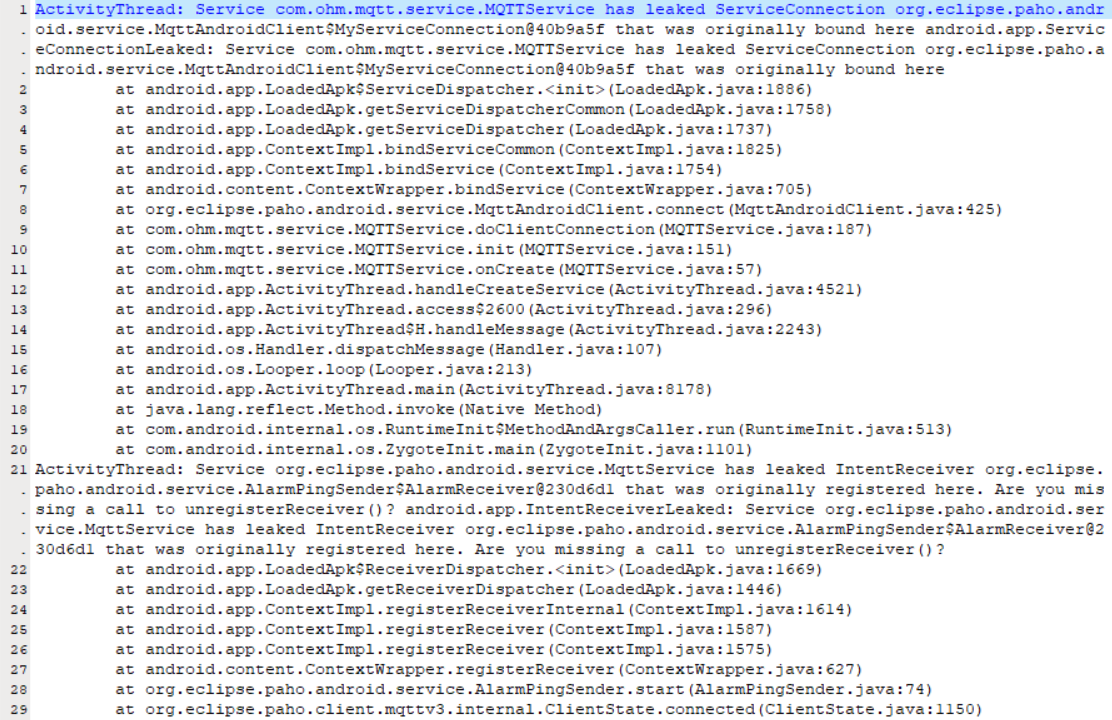 android 实现Mqtt时，断开连接disconnect报错_alarmpingsender$alarmreceiver@2bf3dfd that was ori-CSDN博客