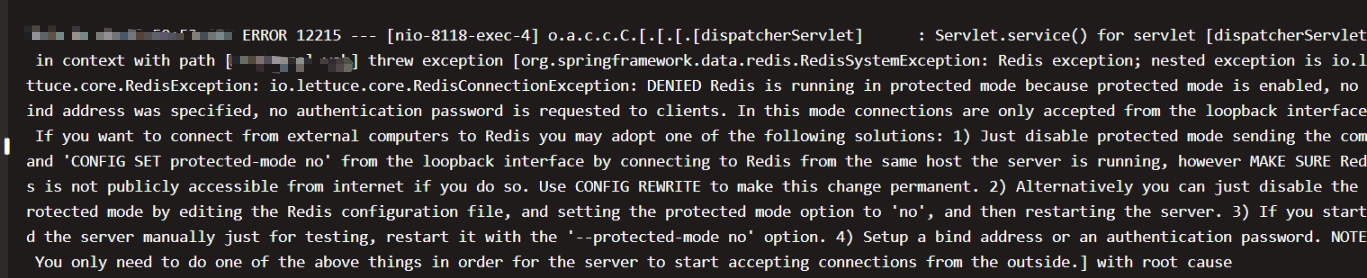 踩坑日记：项目中Redis报错错误“500”：Redis is running in protected mode because protected mode is enabled ...