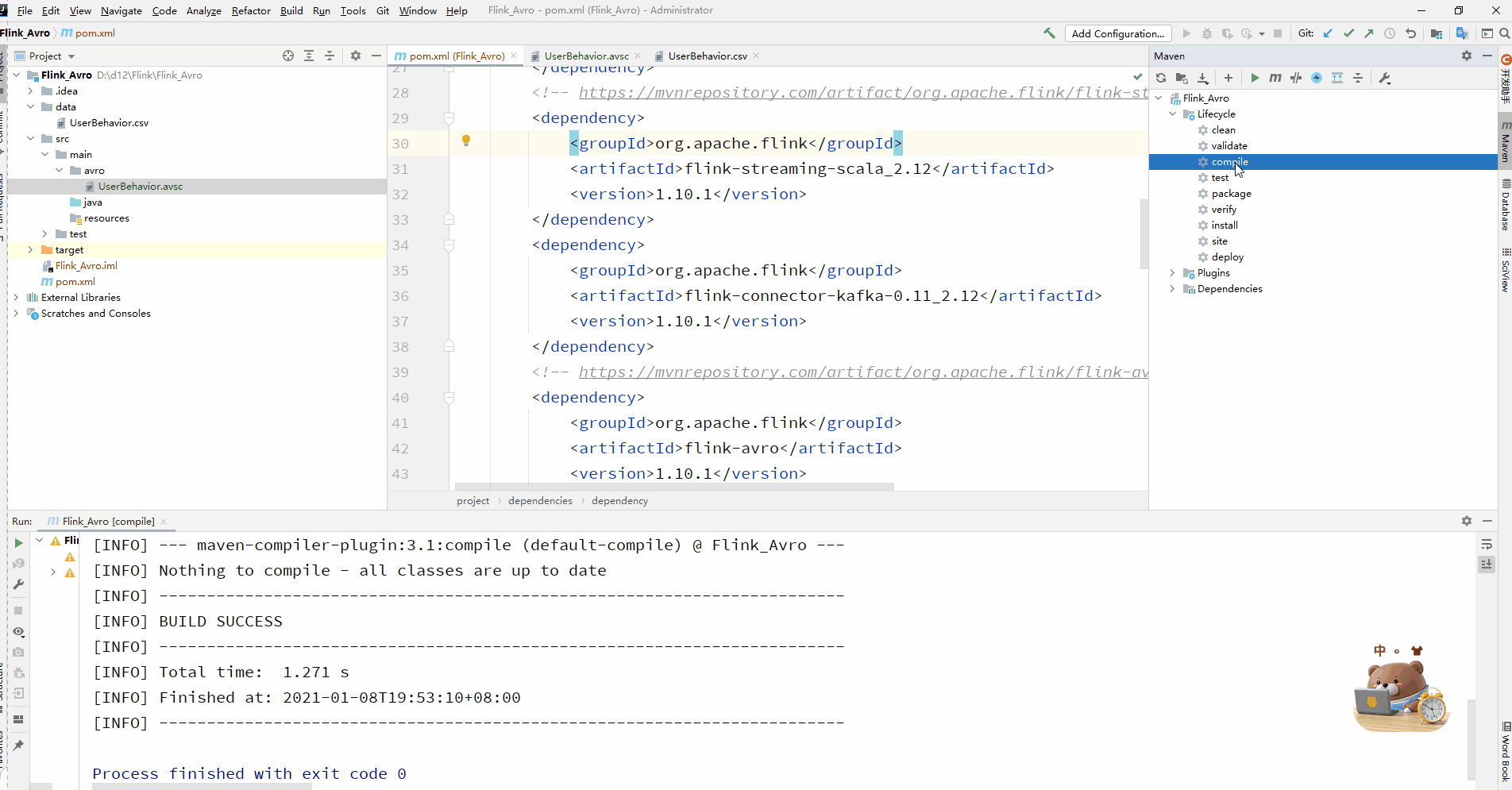 Flink 自定义avro序列化 Source Sink 到kafka中 Flink 1 15 2 Avro使用什么版本 Csdn博客