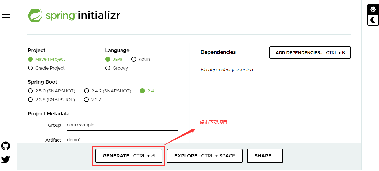 springboot通过在线的Spring Initializr创建maven项目_springboot initializer 在线-CSDN博客