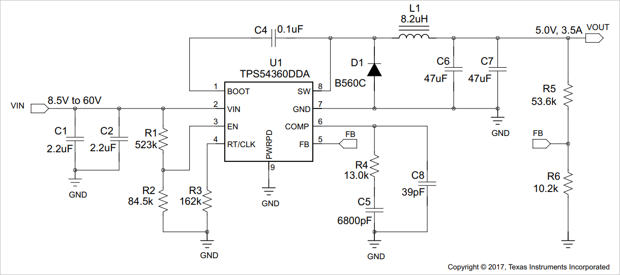 TPS54360 输入60V，输出3.5A降压开关电压-CSDN博客