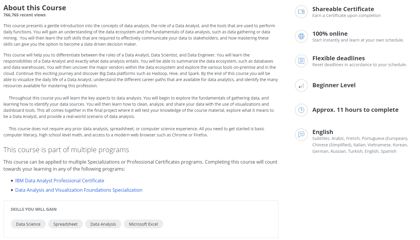 Coursera | Introduction to Data Analytics (IBM) | Quiz Answers ...