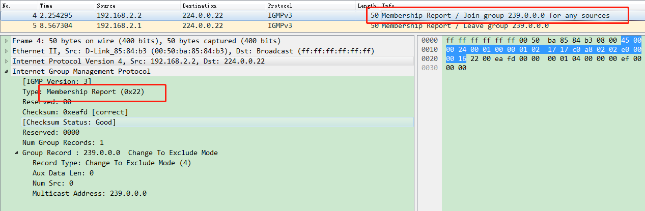 网络协议！Wireshark抓包分析IGMP协议及代码实现_igmp报文抓包-CSDN博客