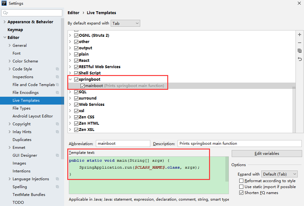 IntelliJ IDEA-Live Template的使用_springboot设置live template-CSDN博客