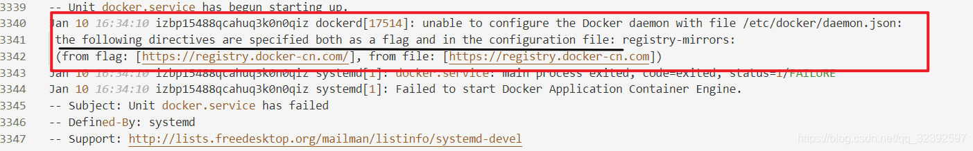 Docker启动报错unable To Configure The Docker Daemon With File Etc Docker Daemon Json Csdn博客