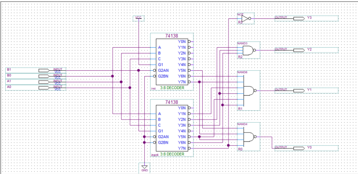 74LS138译码器实现2位二进制乘法器-QuartusII 软件仿真_二位二进制乘法器-CSDN博客