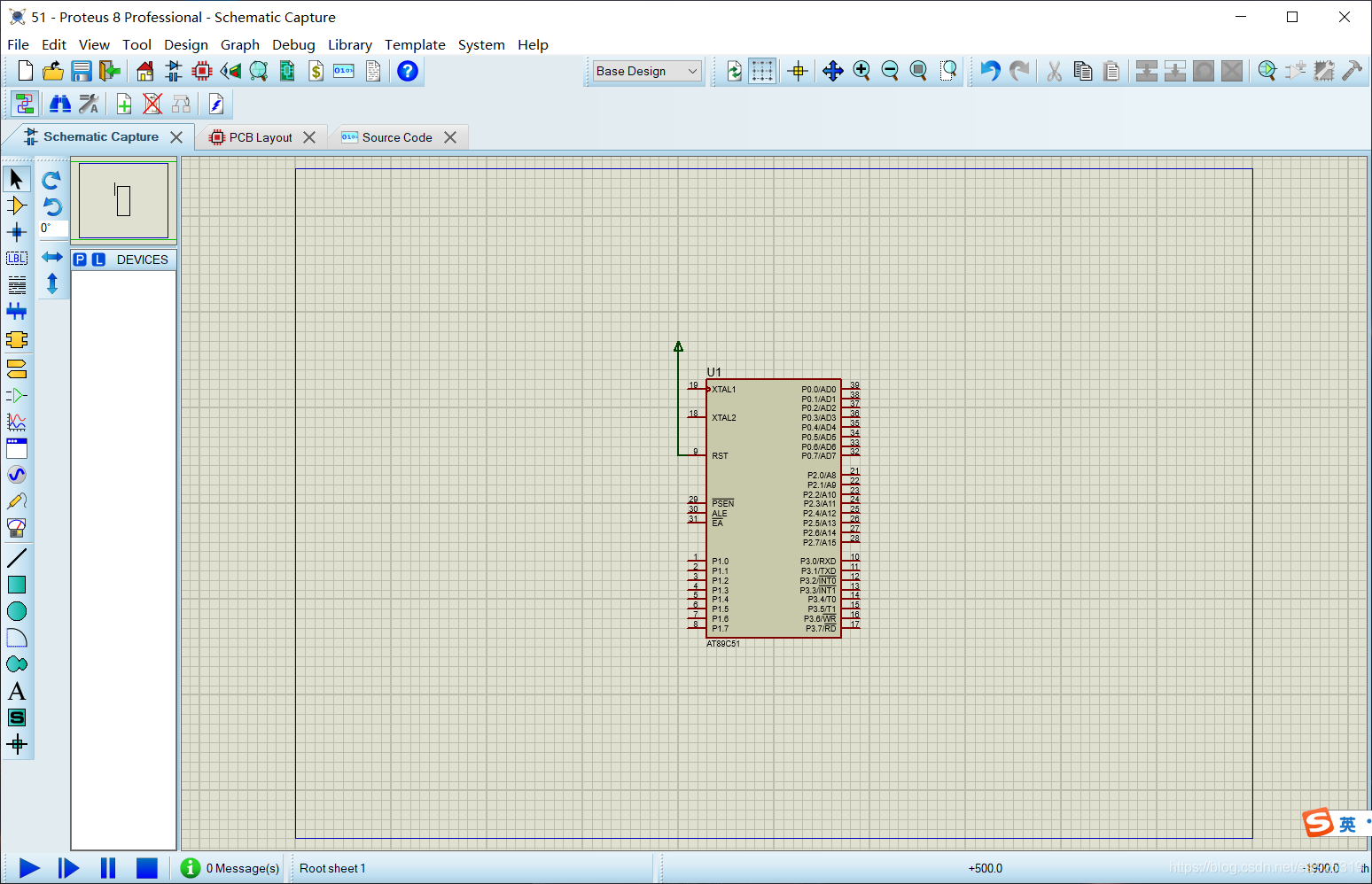 Proteus使用教程并仿真51程序——LED流水灯_protues电压和电流探针led灯与电阻分布-CSDN博客