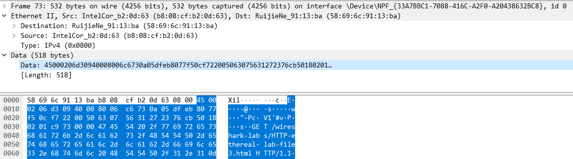 Wireshark 实验报告 (以太网帧、ARP、ICMP、TCP、HTTP、DNS)_使用wireshark分析以太网帧实验总结-CSDN博客