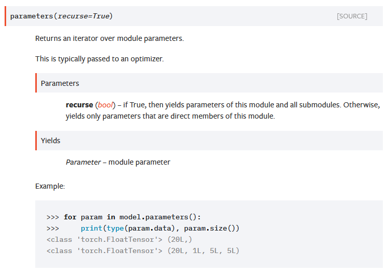 torch.nn.Module.parameters()和torch.nn.Module.state_dict()的使用举例_torch parameters-CSDN博客