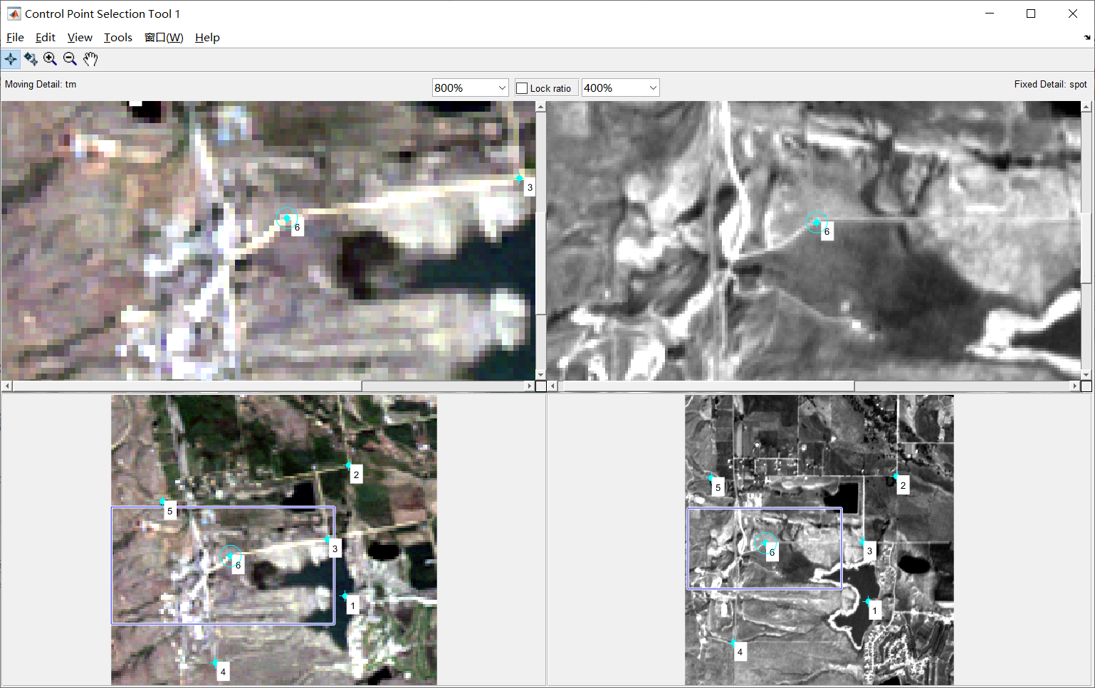 MATLAB代码实现---遥感图像预处理系统_matlabspot影像和配准后tm影像坐标点的映-CSDN博客