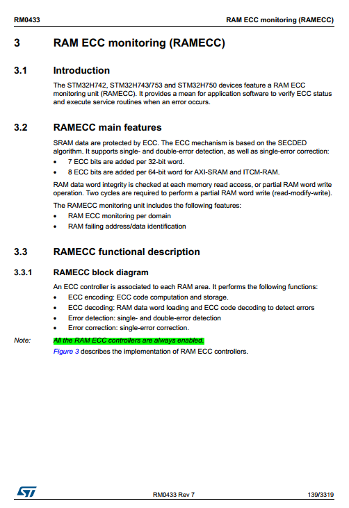 STM32 H743 ECC内存相关使用说明笔记_stm32 ecc-CSDN博客