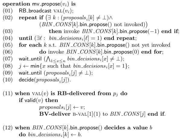论文笔记 - DBFT: Efficient Byzantine Consensus with a Weak Coordinator_异步二元共识算法bval aux-CSDN博客