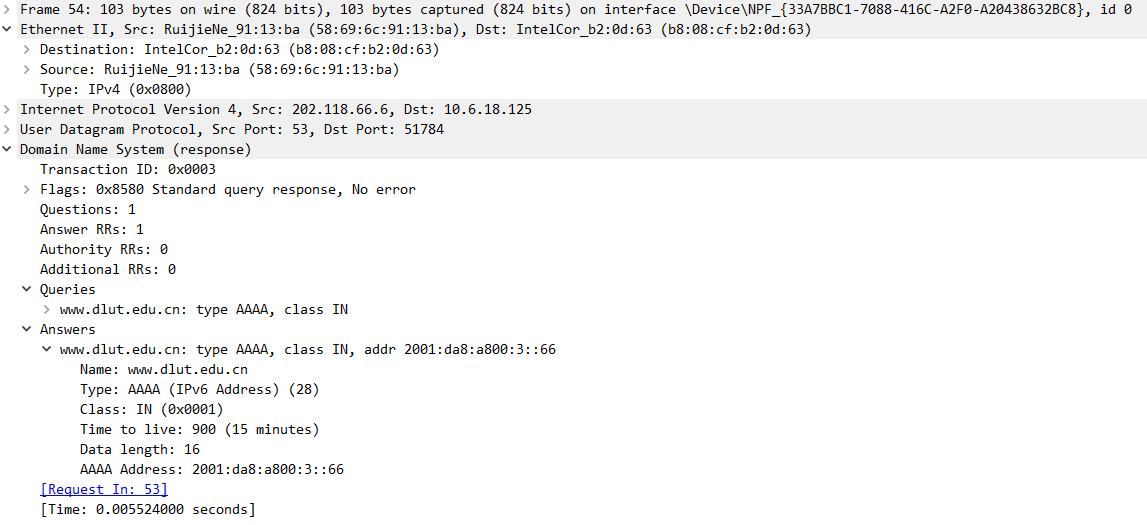 Wireshark 实验报告 (以太网帧、ARP、ICMP、TCP、HTTP、DNS)_使用wireshark分析以太网帧实验总结-CSDN博客