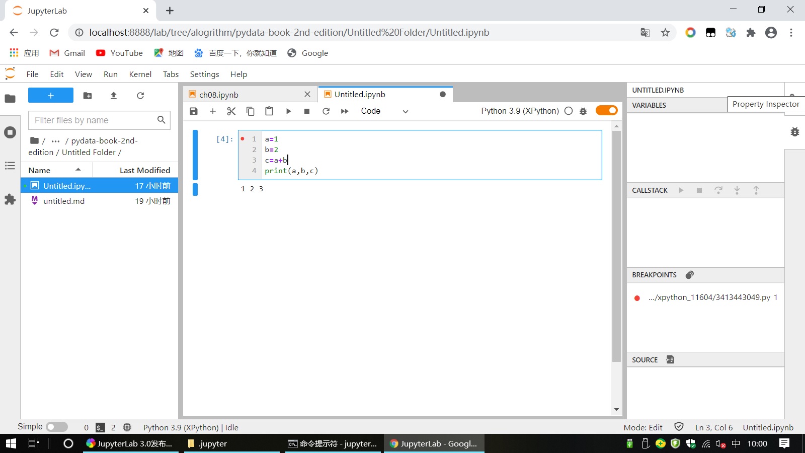 JupyterLab 3.0安装方法，克服浏览器空白等各种小问题，终于装上了心仪的debugger，大成功！（Windows10系统）_jupyterlab下载完成后浏览器一片空白-CSDN博客