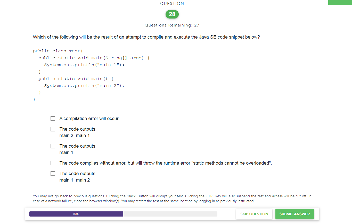IKM-Java SE 8评估测试题挑战，测测你的基础水平_ikm测试-CSDN博客