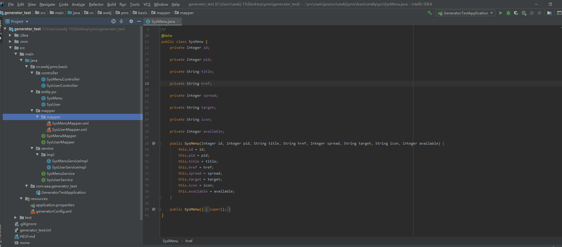 基于generator链接数据库实现实体类、controller、mapper、mapper.xml、service、impl的自动生成_generatorconfig.xml 生成 ...
