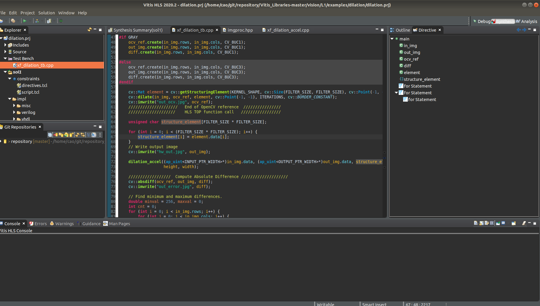 Vitis HLS 2020.2使用Vitis Vision实例代码实现图像处理dilation_vitis hls图像处理函数-CSDN博客