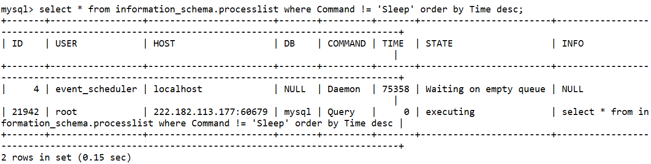 Mysql使用 show processlist 排查问题_show processlist 排序-CSDN博客