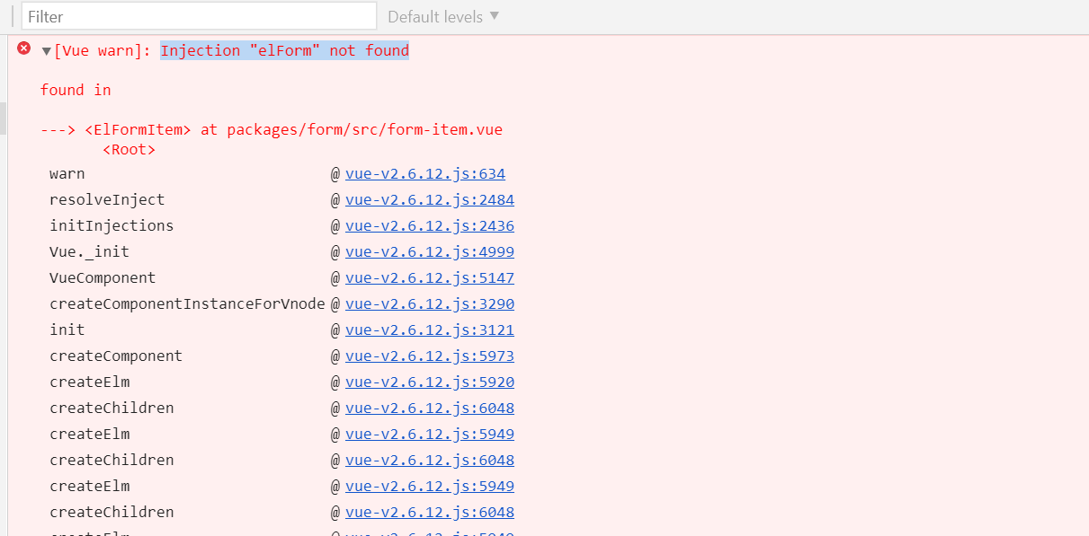 Injection “elForm“ not found_injection "elform" not found-CSDN博客