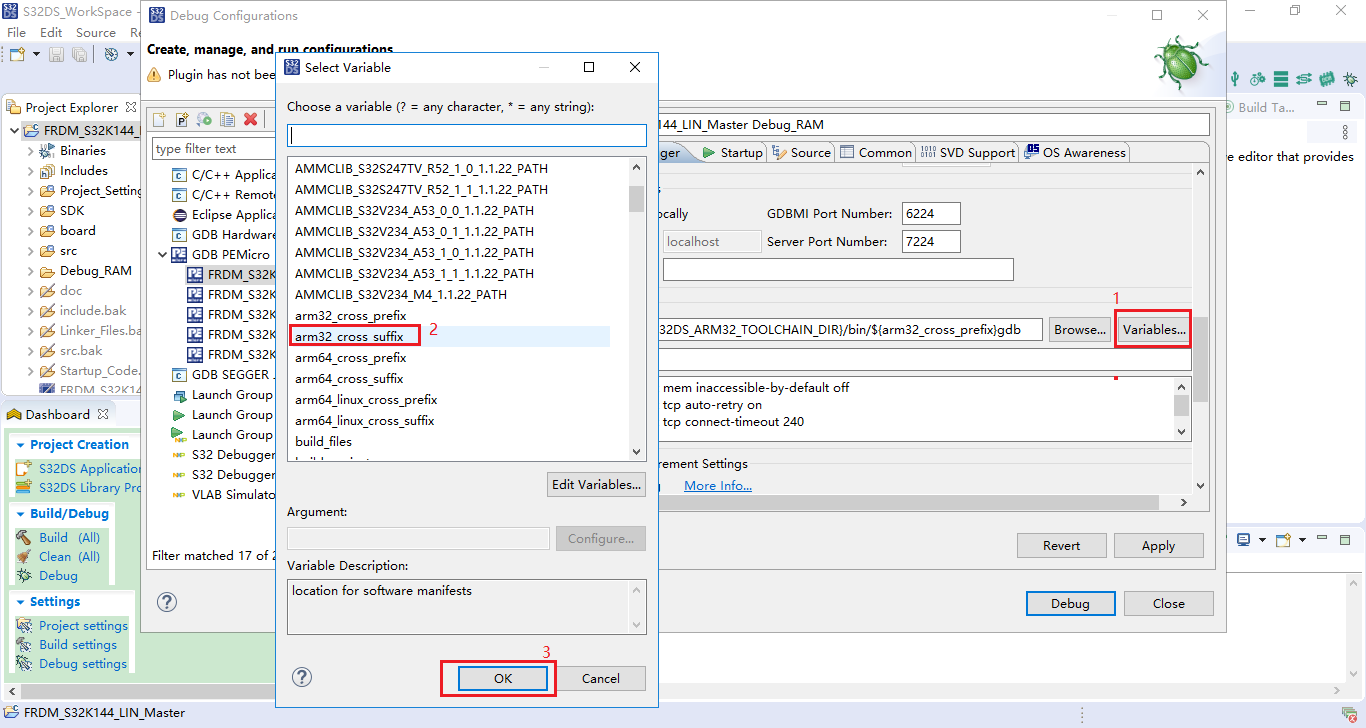 S32DS v3.4+SDK4.0.1+S32K144 使用PE Micro进行Debug时出现错误解决办法_s32ds select ...