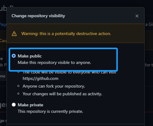 github private仓库转为public_github项目是private变public-CSDN博客