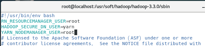 安装运行Hadoop出现：ERROR: but there is no HDFS_NAMENODE_USER defined. Aborting operation._stopping ...