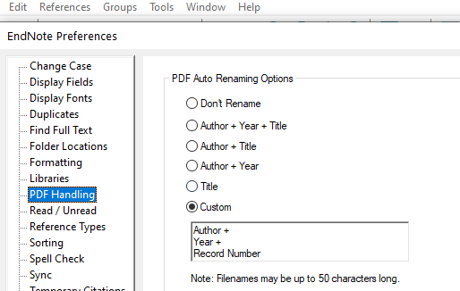 T18 EndNote 重新命名pdf_endnote重命名显示无pdf被重命名-CSDN博客