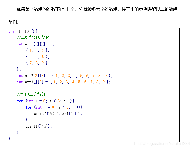 C语言多维数组c 多重数组 Csdn博客