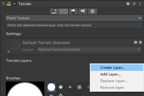 【Unity】新版本Unity中绘制terrain的纹理(texture)_paint texture-create layer-CSDN博客