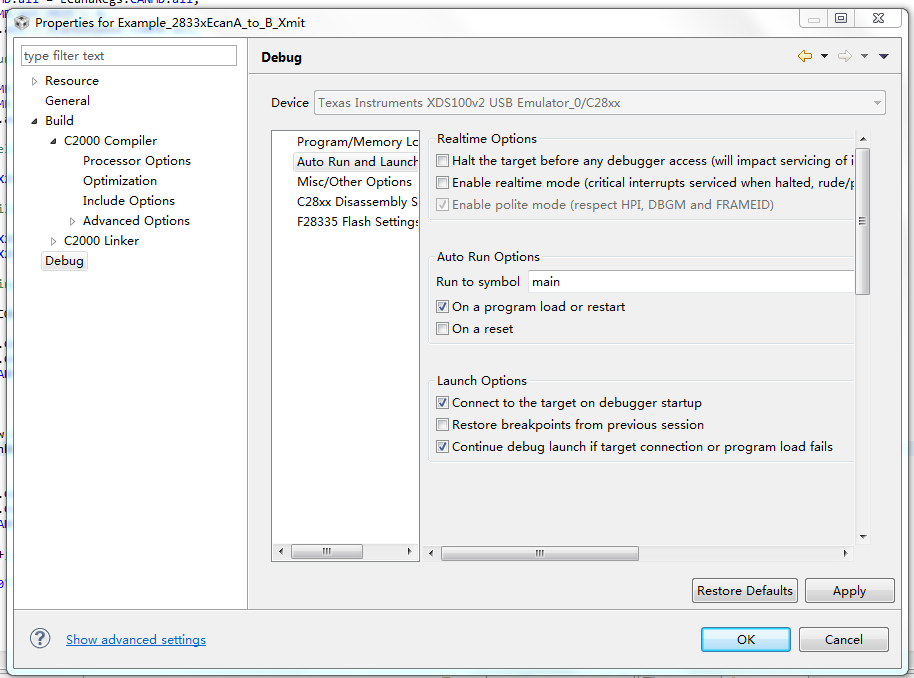 CCS问题：Texas Instruments XDS100v2 USB Emulator_0/C28xx : Target must be connected before loading ...