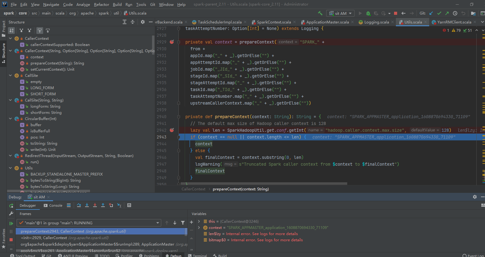 Spark CallerContext源码分析与远程debug-CSDN博客