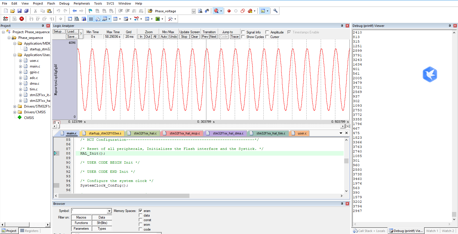 Keil Stm32 Adc采样 逻辑分析仪traceswo Csdn博客 