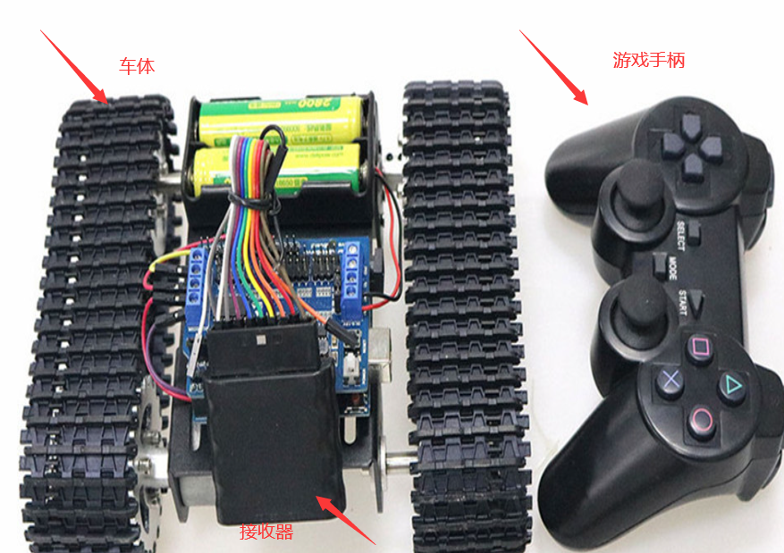 基于STM32的PS2游戏手柄智能小车
