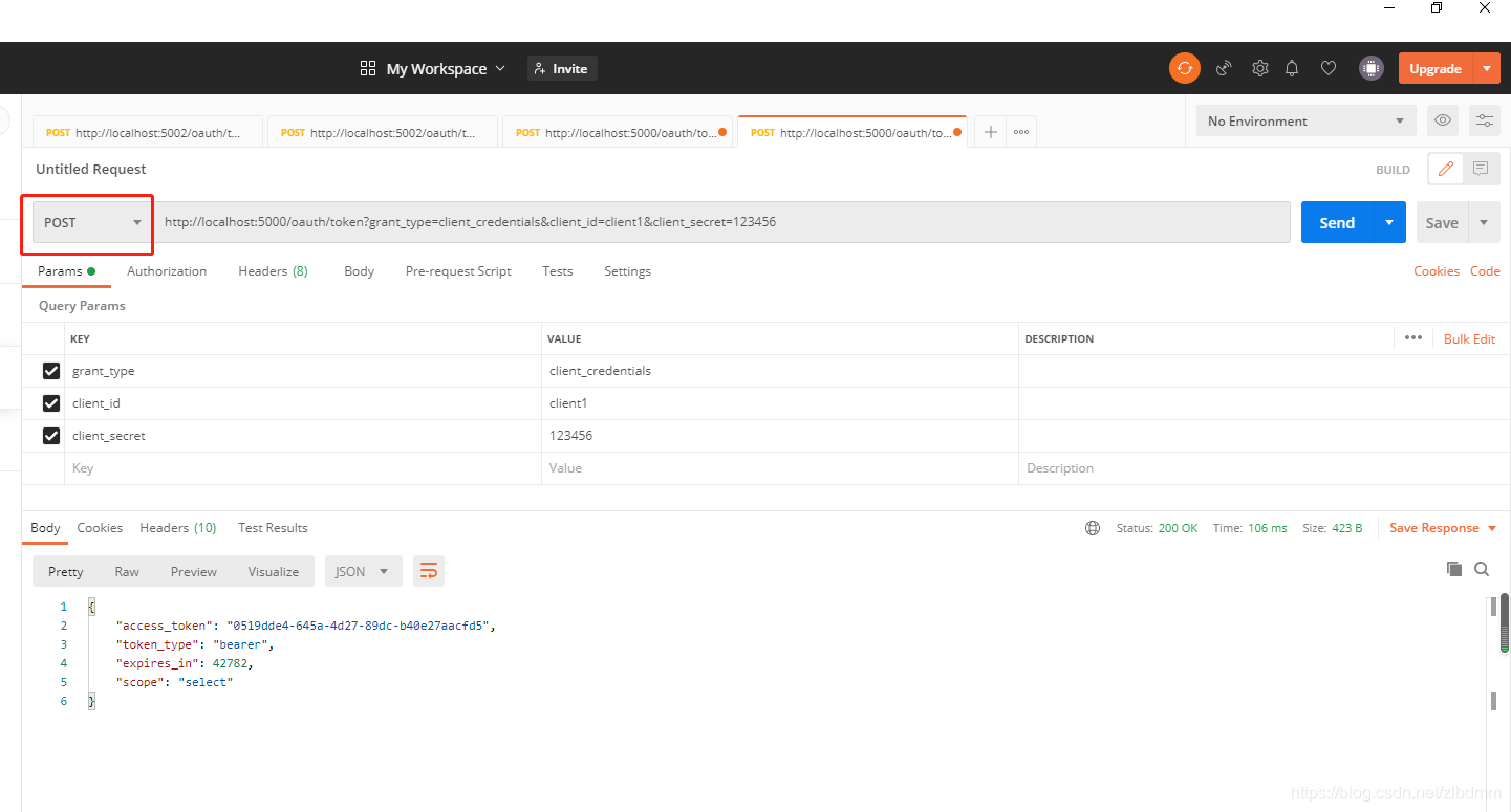 Spring Cloud Oauth2中访问oauthtoken时报methodnotallowed问题解决error Method Not Allowed Csdn博客