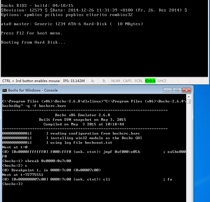 Bochs调试Linux内核初级入门2、bochs调试断点和单步指令、0x7c00、关中断和开中断指令_bochs调试指令报错-CSDN博客