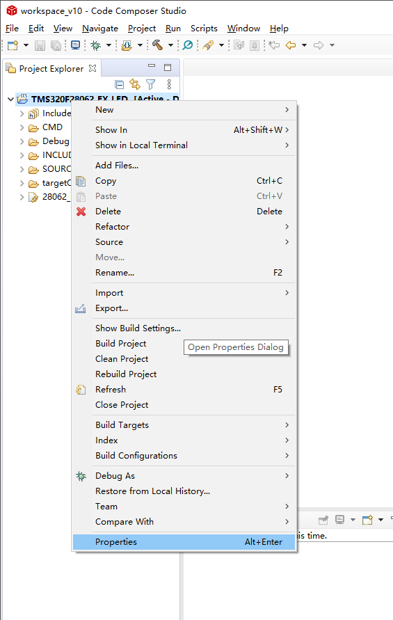 DSP-ccs_v10建立工程并点灯(TMS320F28062)_tms320f28022例程-CSDN博客