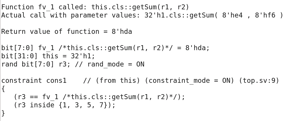 仿真器VCS solver 对包含 function 约束的求解_constraints inconsistency failure-CSDN博客