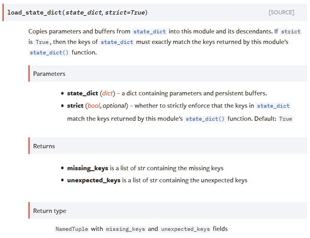 torch.nn.Module.load_state_dict(state_dict, strict=True)-CSDN博客