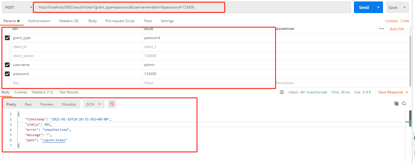 Spring Cloud Oauth2中访问 Oauth Token报401 Unauthorized问题的解决 Oauth2 Status