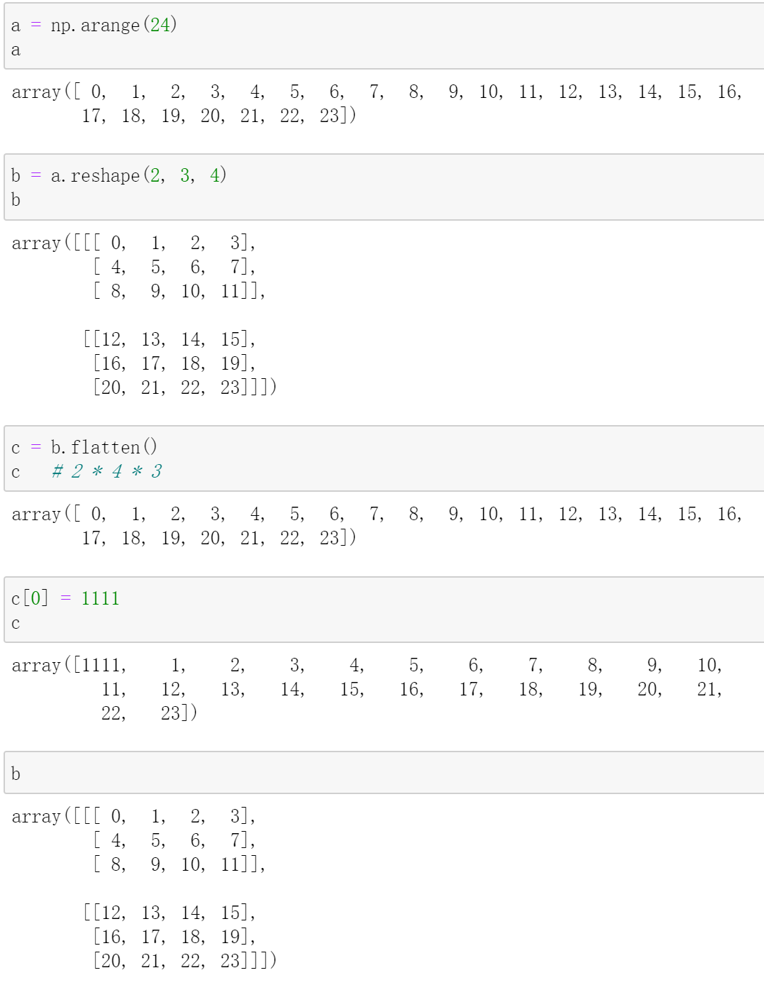 NumPy学习4之数组重塑_ndarray reshape-CSDN博客