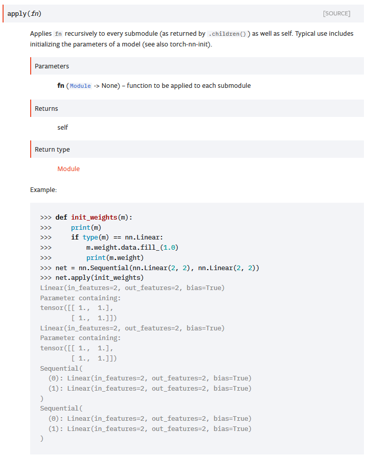 torch.nn.Module.apply(fn)-CSDN博客