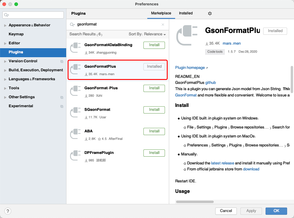 AndroidStudio插件 GsonFormatPlus使用_android studio gsonformatplus怎么用-CSDN博客