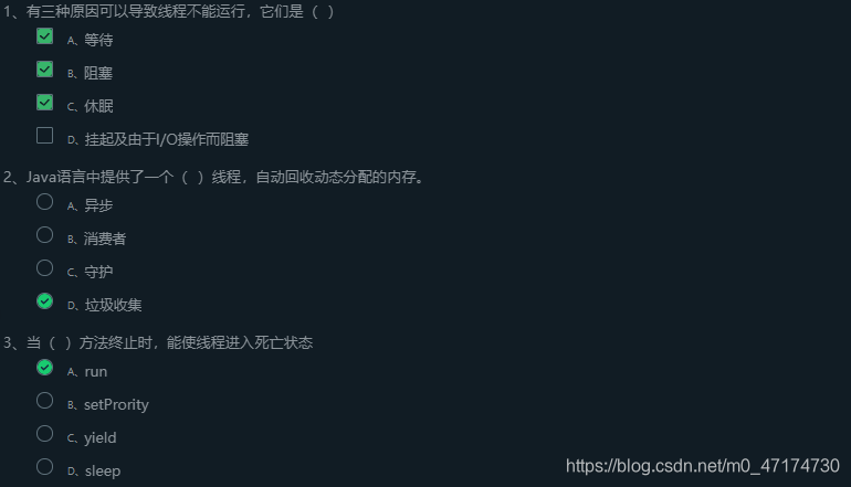Java高级特性 多线程基础(2)常用函数任务描述 本关任务 完成所有选择题 相关知识 为了完成本关任务你需要掌握 Arra Csdn博客