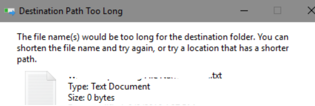 如何在Windows10上修改文件路径260字符的限制？_the file names would be too long for the ...