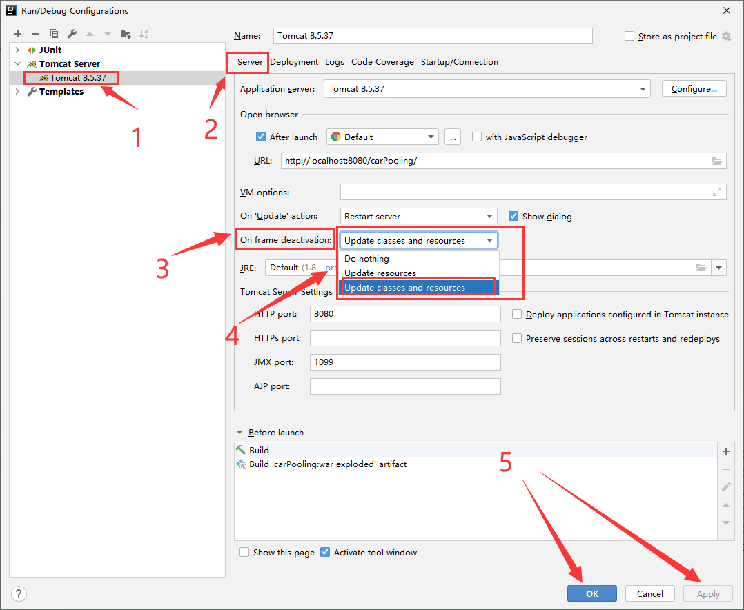 设置IDEA修改html、jsp后立即生效，不用重启项目_idea设置jsp页面改动不用重启项目-CSDN博客