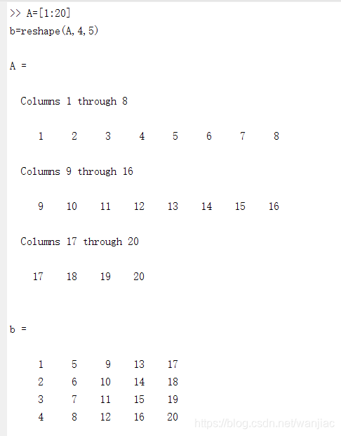 Matlab Reshape函数之向量的重新排列reshape函数改变矩阵位置了怎么办 Csdn博客