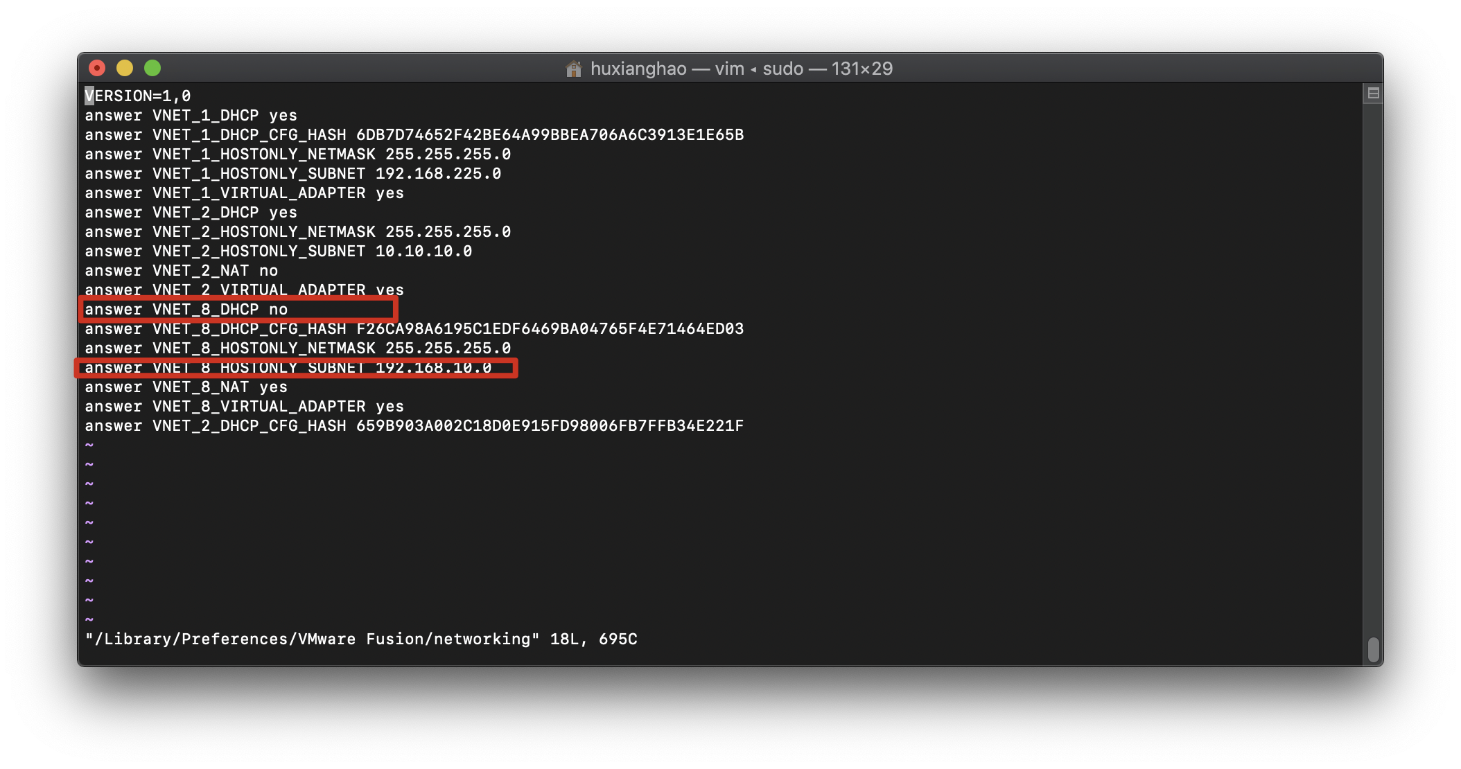 VMware Fusion下修改vmnet8网络和添加vmnet网络_mac fusion无法添加vmnet8-CSDN博客